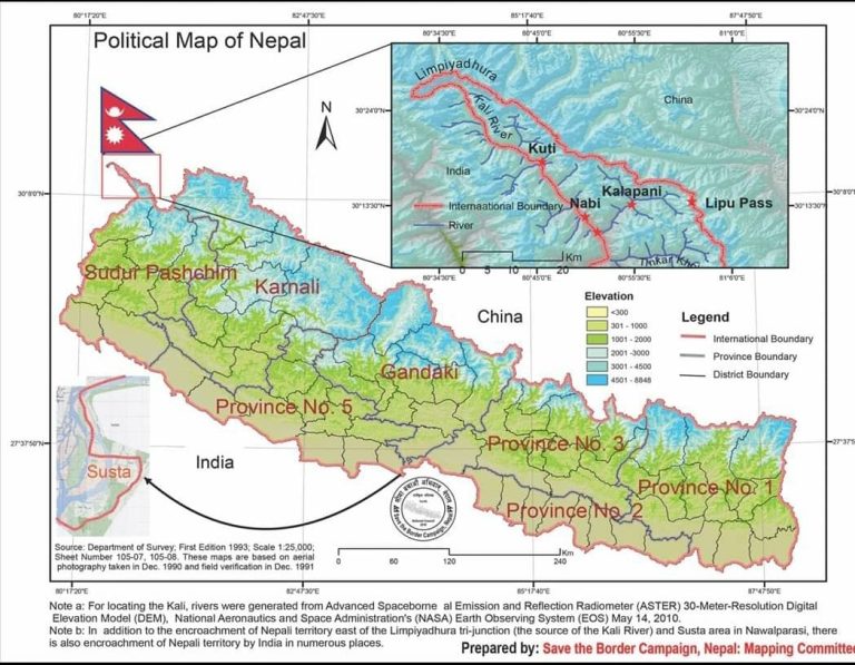 Geographical Location of Nepal - nepedup